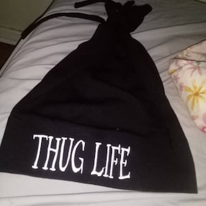 2pac Beanie Tie Navy Hip-hop Hat Tupac Inspired by Street Knowledge - Etsy