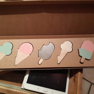 Ice Cream Hooks Set of Five Ice Cream Wall Hooks, Ice Cream Wall ...