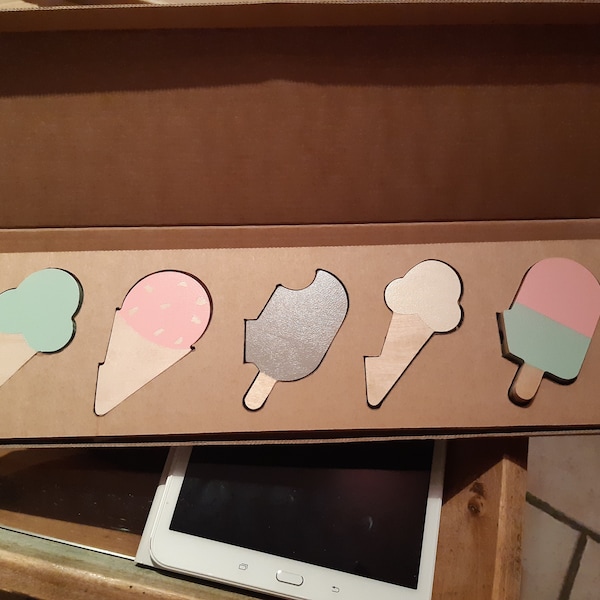 Ice Cream Hooks - Set of Five Ice Cream Wall Hooks, Ice Cream Wall ...