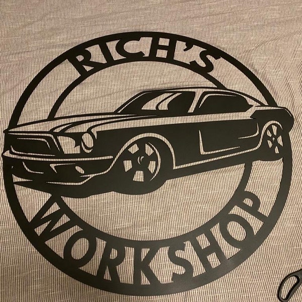 Personalized Metal Car Sign, Car Signs for Garage, Car Name Sign ...