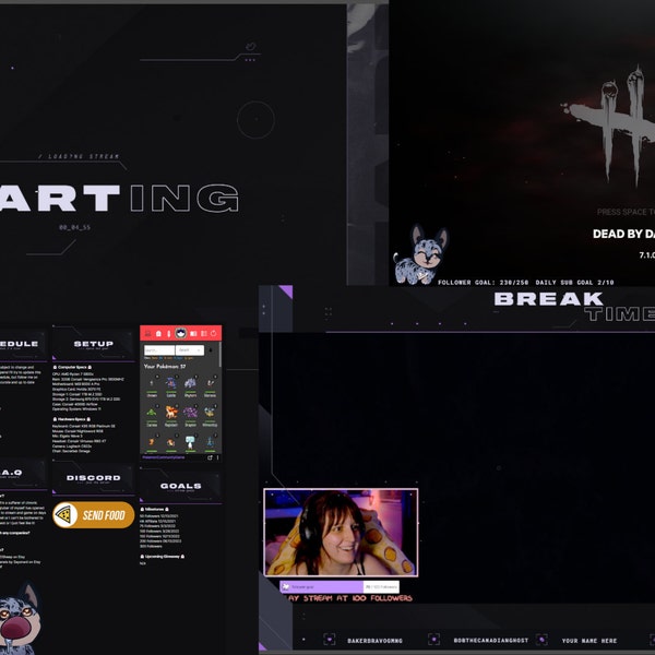Fade Animated Twitch Pack | Valorant Inspired Purple Streamer Package ...