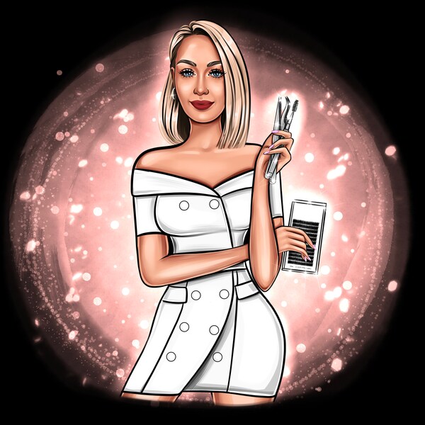 Digital Portrait Logo Digital Portrait Logo Design Custom Portrait Logo ...