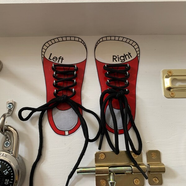 Shoe Lacing Cards, Printable Shoe Tying Practice, Shoelaces, Kid's Fine ...