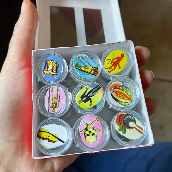 Authentic Mexican Loteria Bingo Chalupa Game: 4 Mini-boards Accordion ...