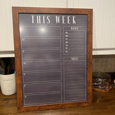 Personalized Weekly Calendar, Personalized Weekly Schedule, 9x24 or ...