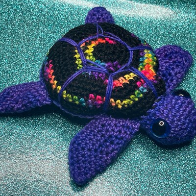 Crochet Pattern Blue Sea Turtle, Turtle Amigurumi, Baby Turtle Pattern ...