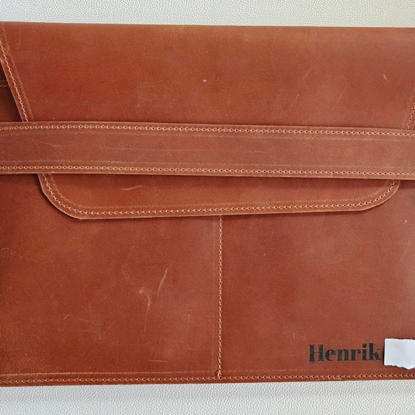 A4 Leather Document Folder, Personalized Leather Portfolio, Leather ...