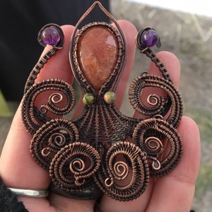 Wire Wrapped Octopus Pendant Tutorial, Kraken Necklace Tutorial, Wire ...