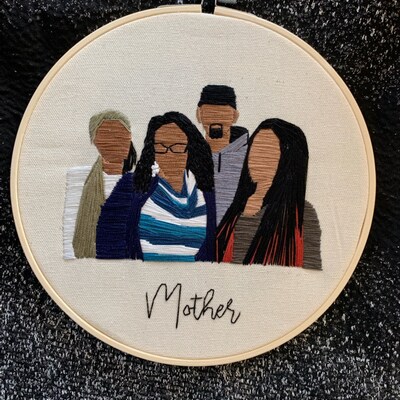 Custom Hand Embroidered Portrait - Etsy