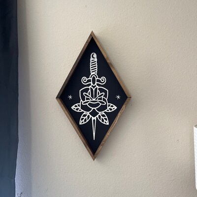 Trad Diamond Sign Dagger - Etsy