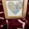 Long Distance Relationship Map Heart in Two Places Custom Map Card - Etsy