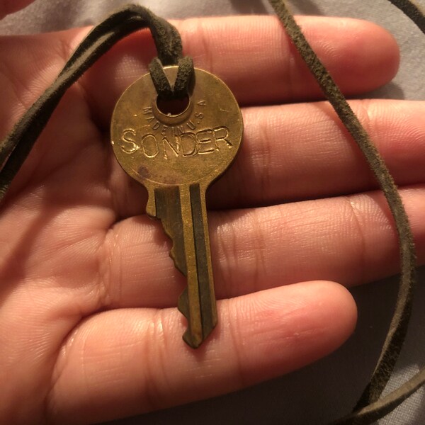 Personalized Vintage Engraved Key Necklace - Etsy