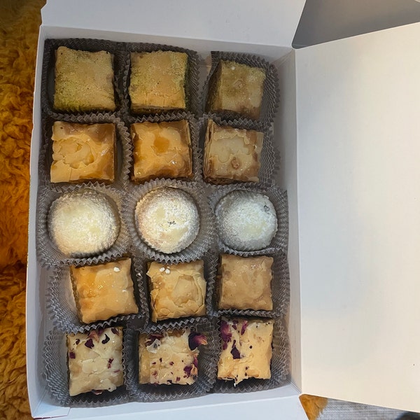 Assorted Baklava & Maamoul Package, Sampler Baklava Package, Mixed ...