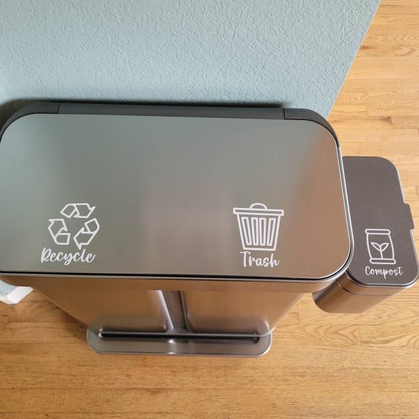 Compost Stickers // Custom // FREE SHIPPING in US. - Label Trash Can ...