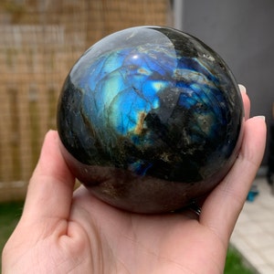 Natural Obsidian Sphere Obsidian Ball Crystal Sphere 100mm - Etsy