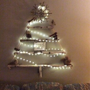 Birch Log Hanging Christmas Tree - Etsy
