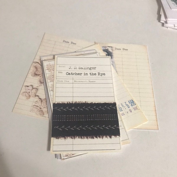 Textiles & Library Cards - Digital Images, Printable Index Cards ...