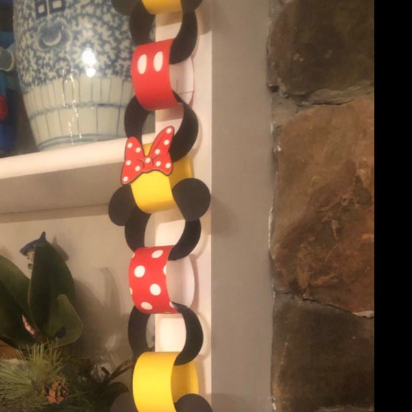Mickey and Minnie Countdown Chain - Classic - Etsy