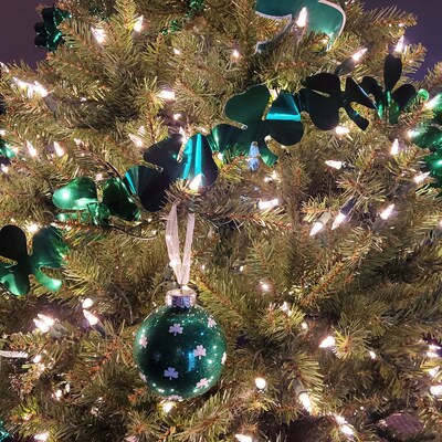 Fall Themed Ornament, Fall Glittered Ornament Set of 5, Thanksgiving ...