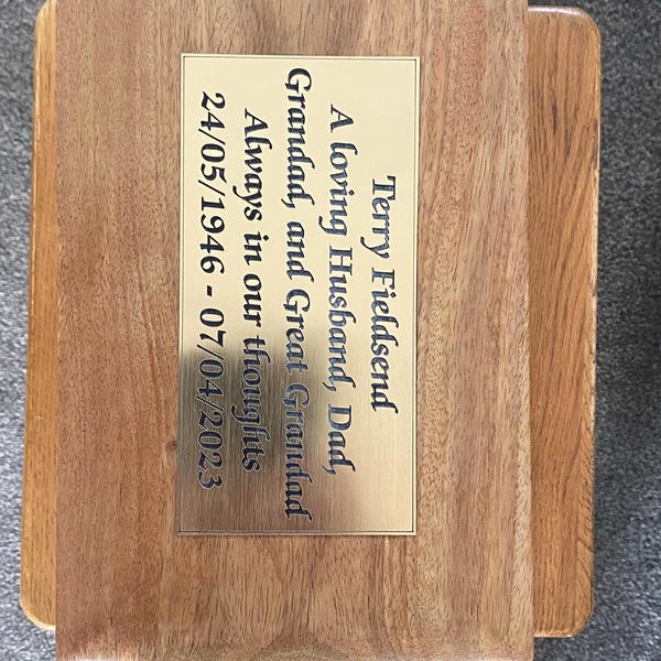 Plaque for Cremation Ashes Urn Name Label Necklace Medallion Urn Fully ...