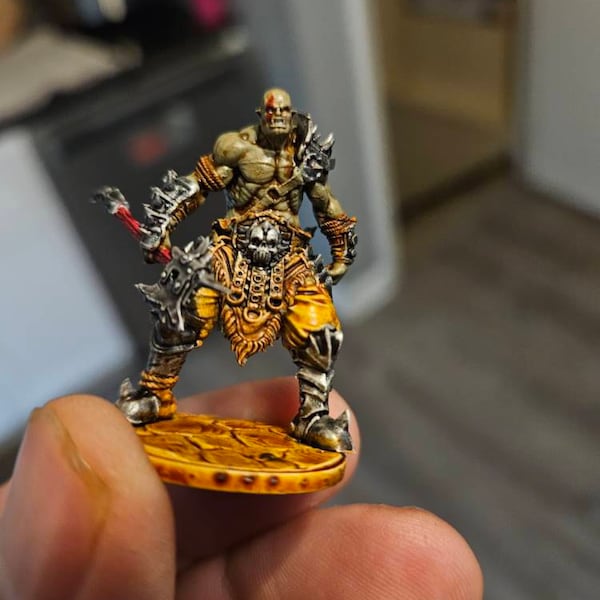 Orc Orog | Half-orc Fighter Barbarian | DND 28mm Painted or Unpainted ...