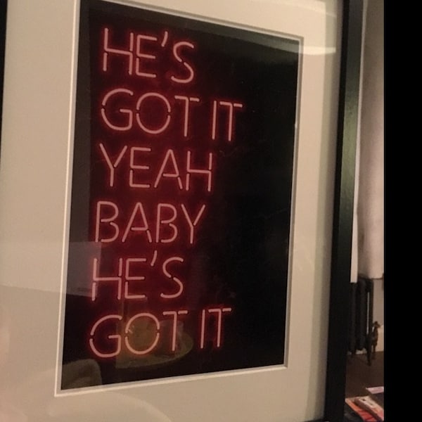 Personalized Red Neon Art Poster, Customisable Wall Art, Large Quote ...