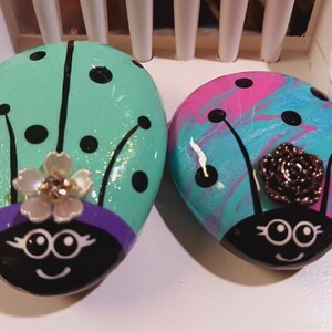 Graduation Ladybug Painted Rock - Etsy