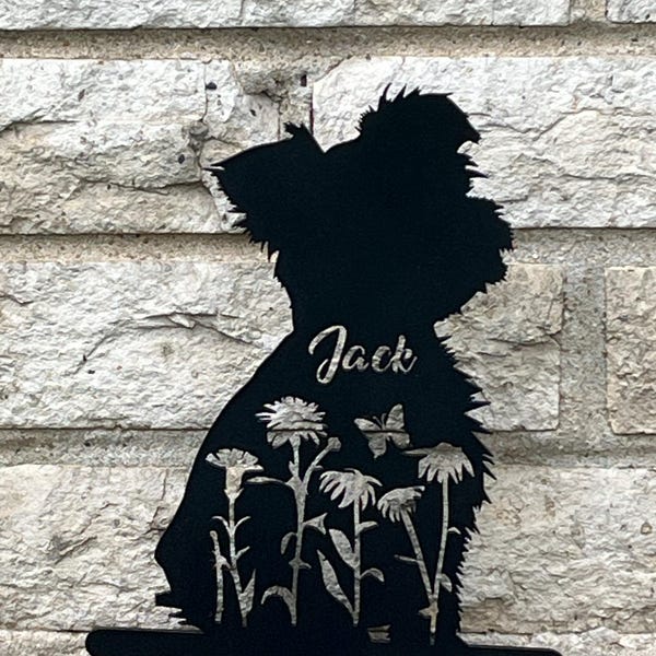 Custom Dog Memorial Garden Stake, Yorkie Loss, Yorkie Lover, Yorkie ...