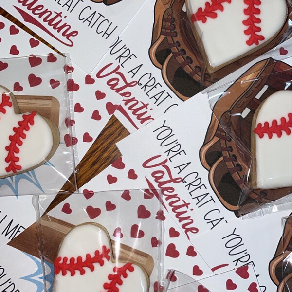 Valentines Printable Mini Cookie Card 3.5" X 5" -you're a Great Catch ...