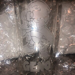 Mario Mushroom Glass Nintendo Mario Inspired Whiskey Glass - Etsy