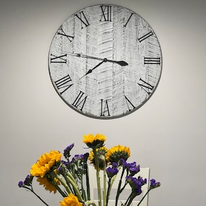 Large Wall Clock / 18 42 / Farmhouse Clock / Oversized Wall Clock - Etsy