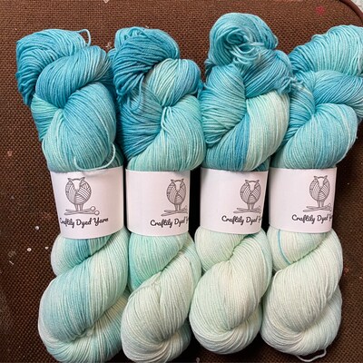 Seafoam Hand Dyed Yarn / Handdyed Yarn, Sock Yarn, Gradient Yarn, Wool ...