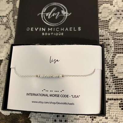 Dainty Morse Code Bracelet, Custom Message Bracelet With Tiny Beads ...