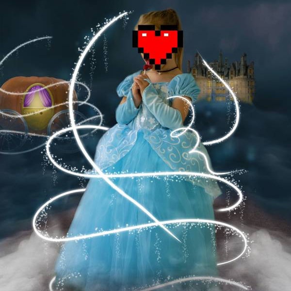 Cinderella-inspired Digital Background for Photographers Editable PSD ...