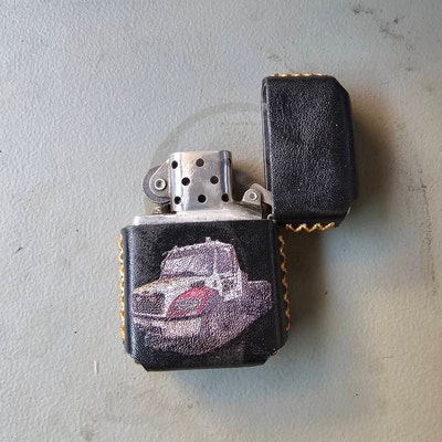 Crazy Horse Leather Lighter Case Handmade Leather Product Lighter ...