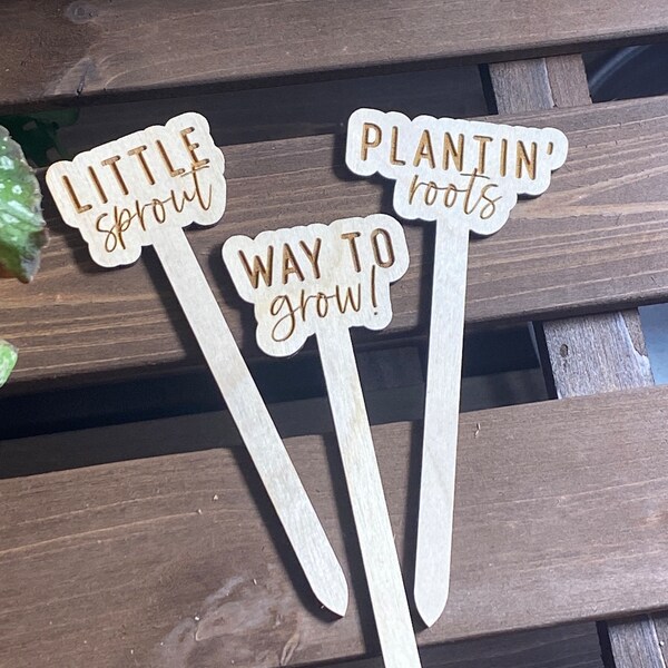 Funny Plant Stakes, Plant Markers, Garden Stakes, Garden Decor, Plant ...