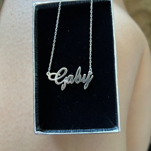 Custom Name Necklace, 18K Gold Plated Name Necklace, Personalized Name ...