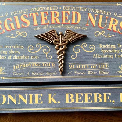 Registered Nurse Wood Sign With Optional Personalization - Etsy