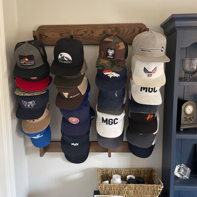 40 Cap Solid Oak Rack Made to Order Free Shipping USA - Etsy