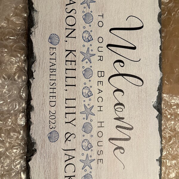 Welcome to Our Beach House. Beach House Sign. Beach Home Decor. Outdoor ...