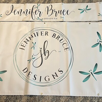 TWO Personalized Tent Banners Front 1x9 and Back 3x8 Signs - Etsy