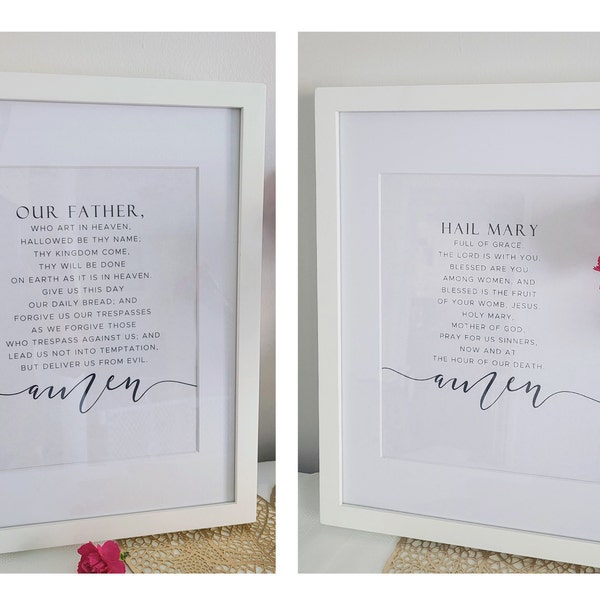 Ave Maria Prayer Printable, Hail Mary Prayer in Latin, Latin Catholic ...