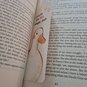Duck Bookmark You're on This Page Cute Bookmark Double Printed ...