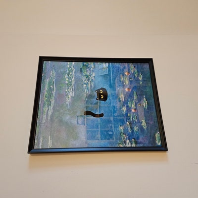 Monet Garden Cat Print, Claude Monet Cat Poster, Cat Art, Animal Poster ...