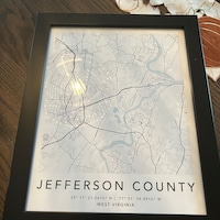 Hometown Street Map Poster Custom City Map Art Print Frame - Etsy