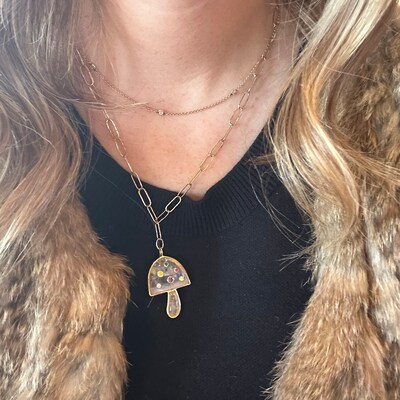 14K Yellow Gold Round Pendant Arrow Pyramid Star Medallion - Etsy