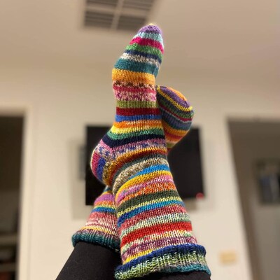 Hand Knit Wool Socks for Women Who Love Colorful, Odd, Mismatched Socks ...