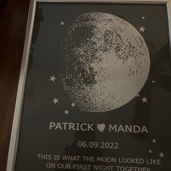Personalized Moon Phase Print Custom Lunar Phase Poster Day You Were ...
