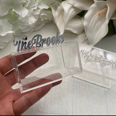 Acrylic Favor Box With Name, Personalized Name, Wedding Favor Box, Baby ...