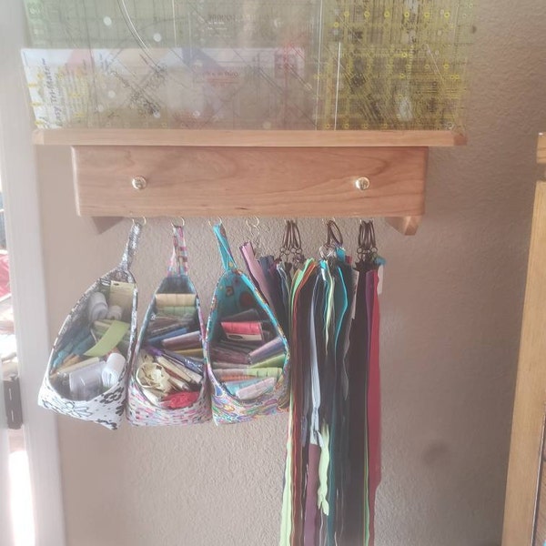 14 Slot Mahogany Quilting Ruler Holder, Wall Mounted - Etsy